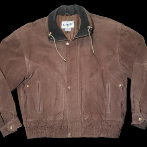 Gitano | Jackets & Coats | Vintage 9s Gitano Mens Brown Suede Leather ...